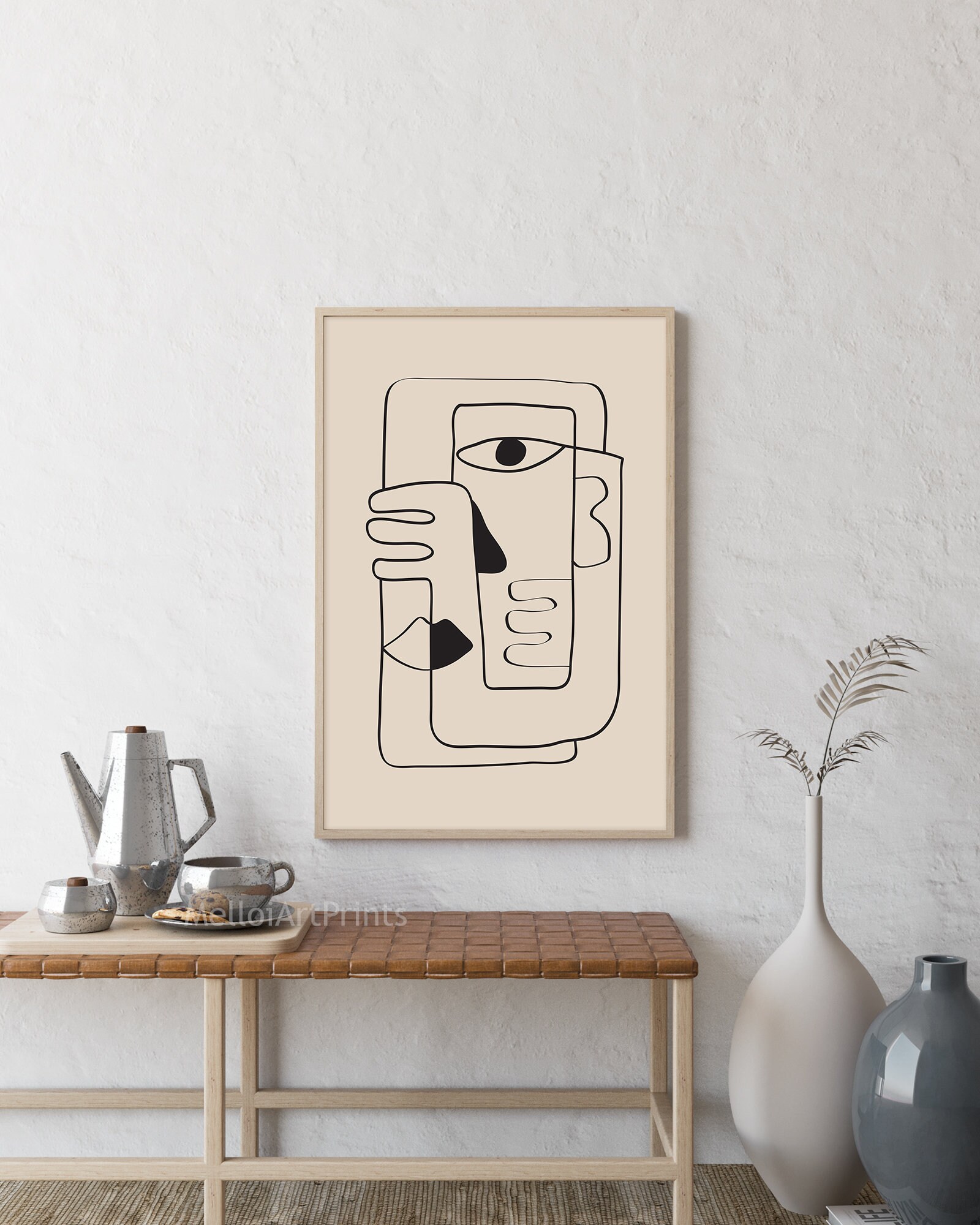 Modern Line Art Print Printable Wall Art Black Line Art - Etsy