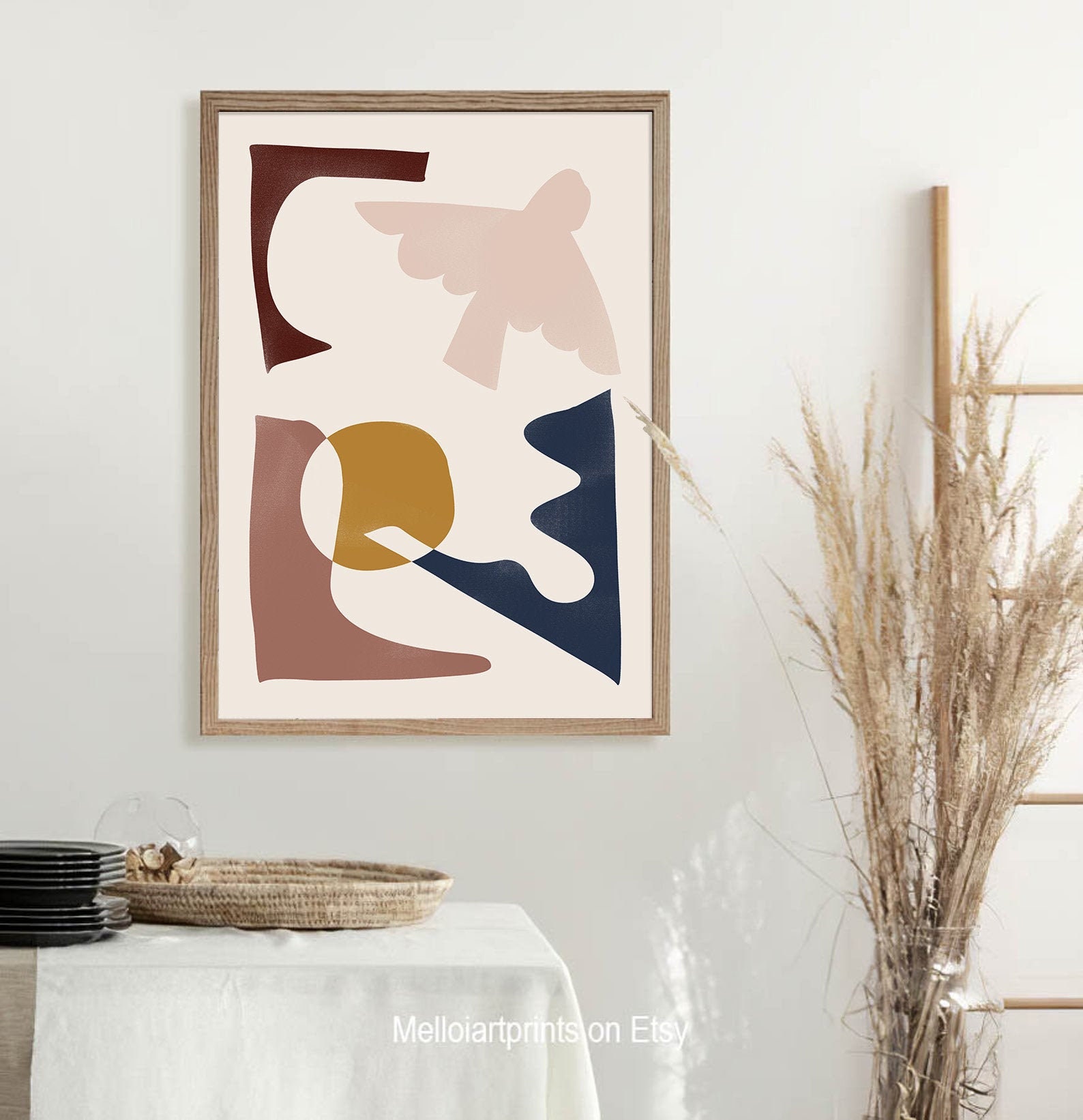 Geometric Printable Poster Digital Print Neutral Wall Art - Etsy