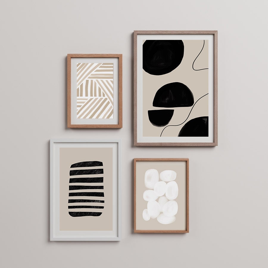 Beige Print Neutral Wall Art Minimalist Painting Printable - Etsy