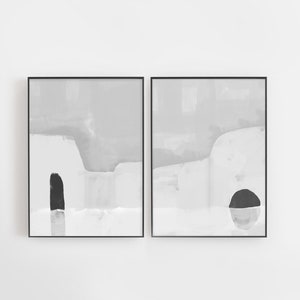 Gray Abstract Painting Print, Abstract Wall Art, Architecture Print ...