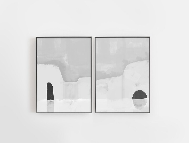 Gray Abstract Painting Print Abstract Wall Art Architecture - Etsy