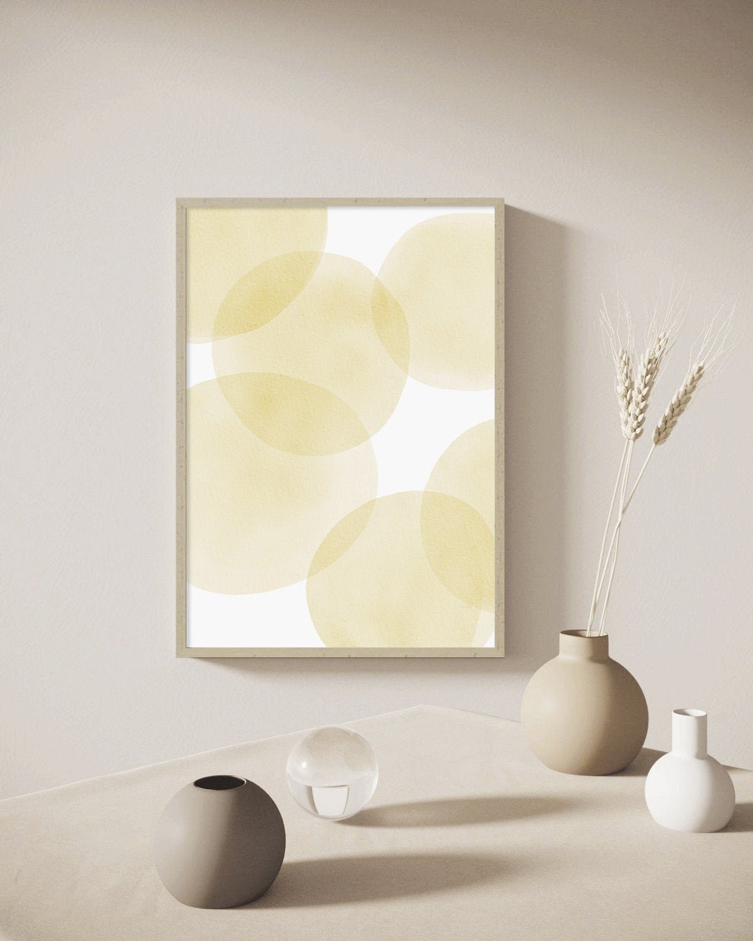 Geometric Poster Watercolor Wall Art Minimalist Print - Etsy
