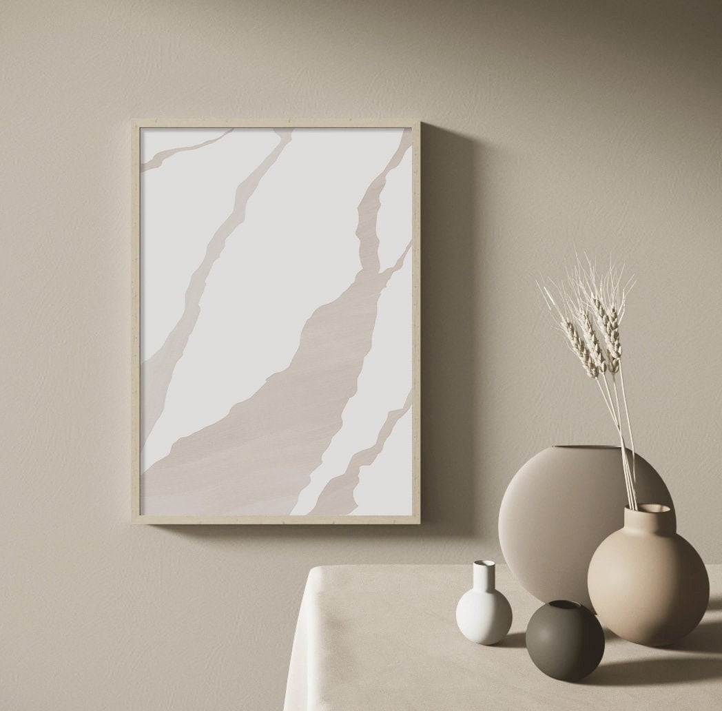 Beige Abstract Print Neutral Beige Abstract Beige White Art - Etsy