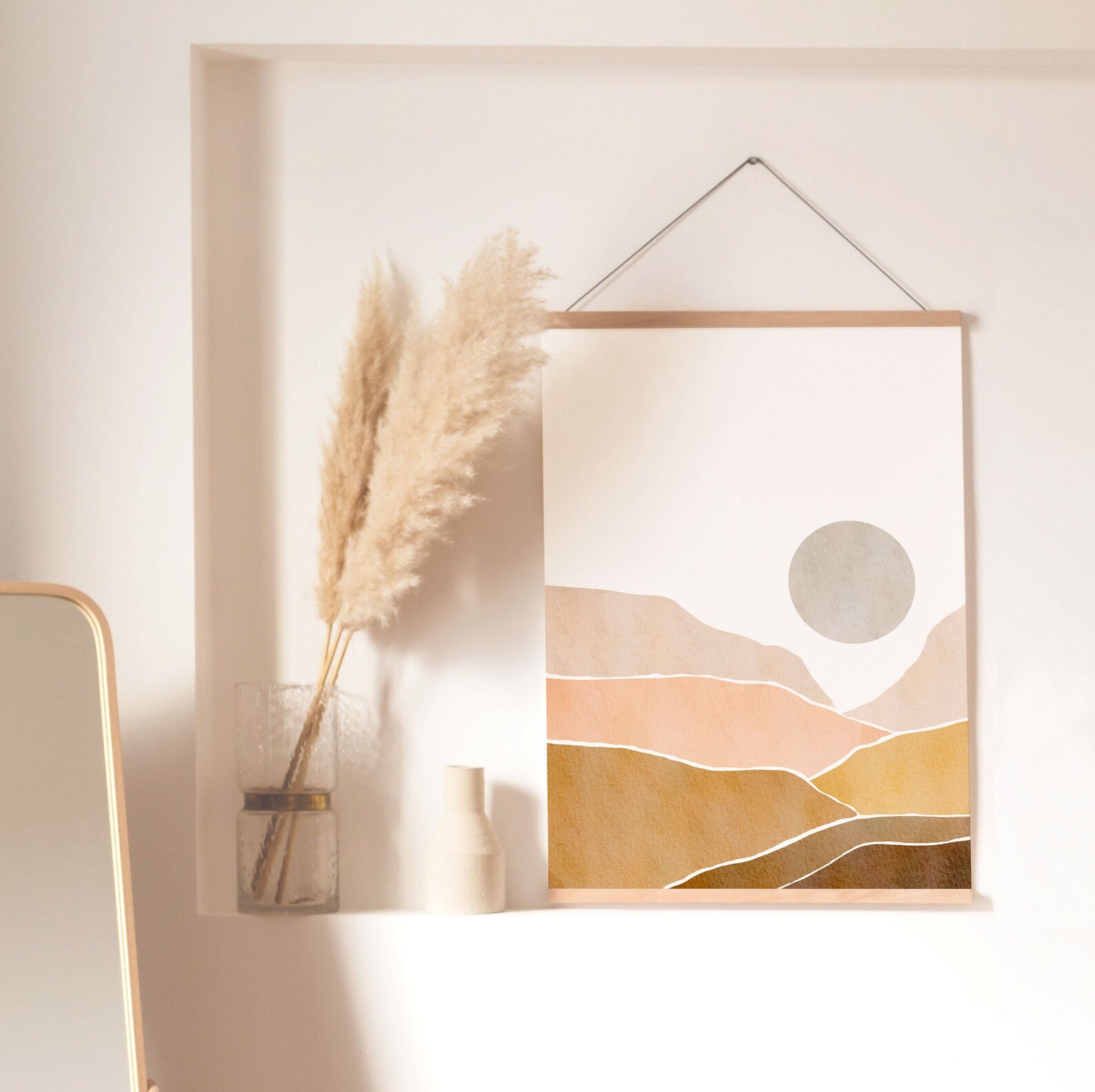 Set of 5 Prints Abstract Art Set Gallery Wall Decor Boho - Etsy