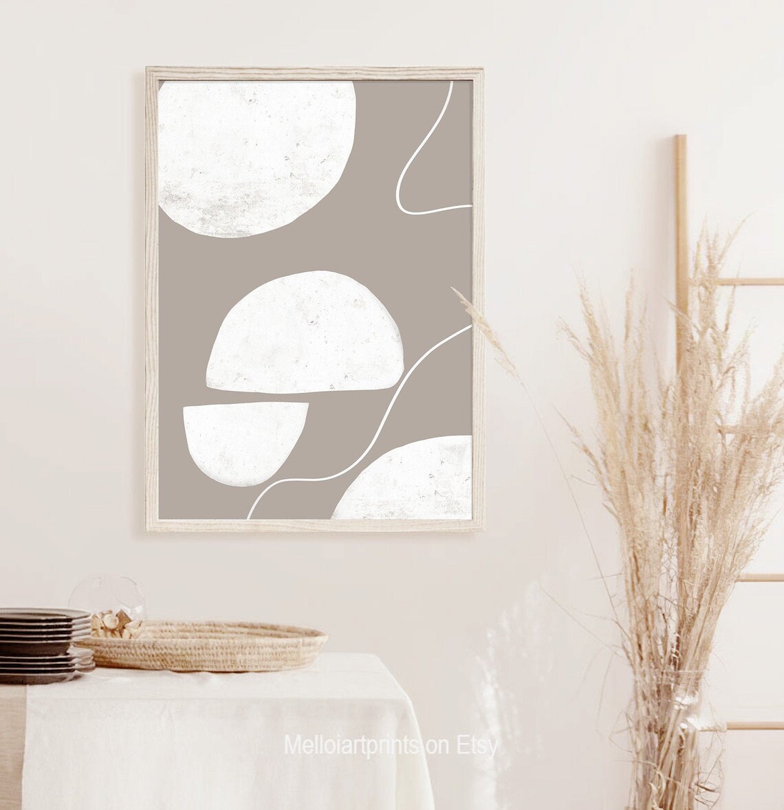 Geometric Abstract Print Digital Print Mid Century Art | Etsy