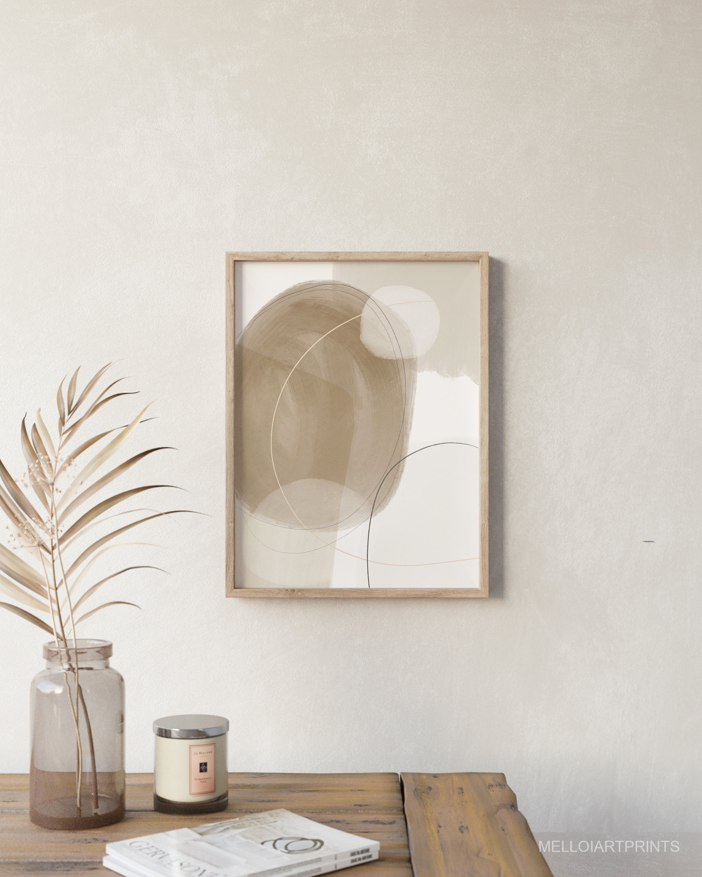 Neutral Print Abstract Painting Beige Abstract Wall Art | Etsy