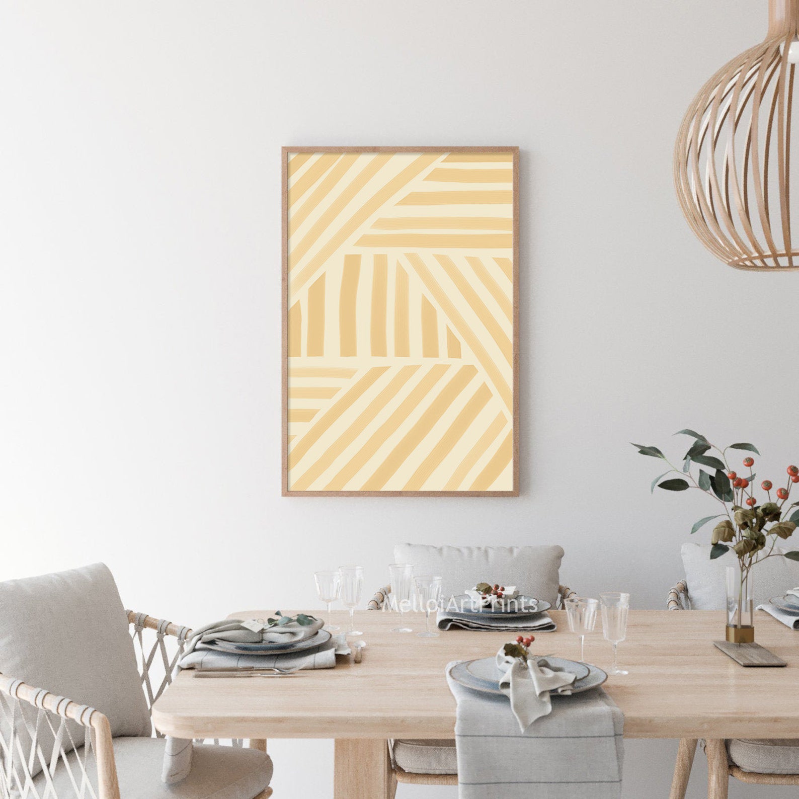 Abstract Stripe Art Modern Wall Art Pastel Print Digital | Etsy