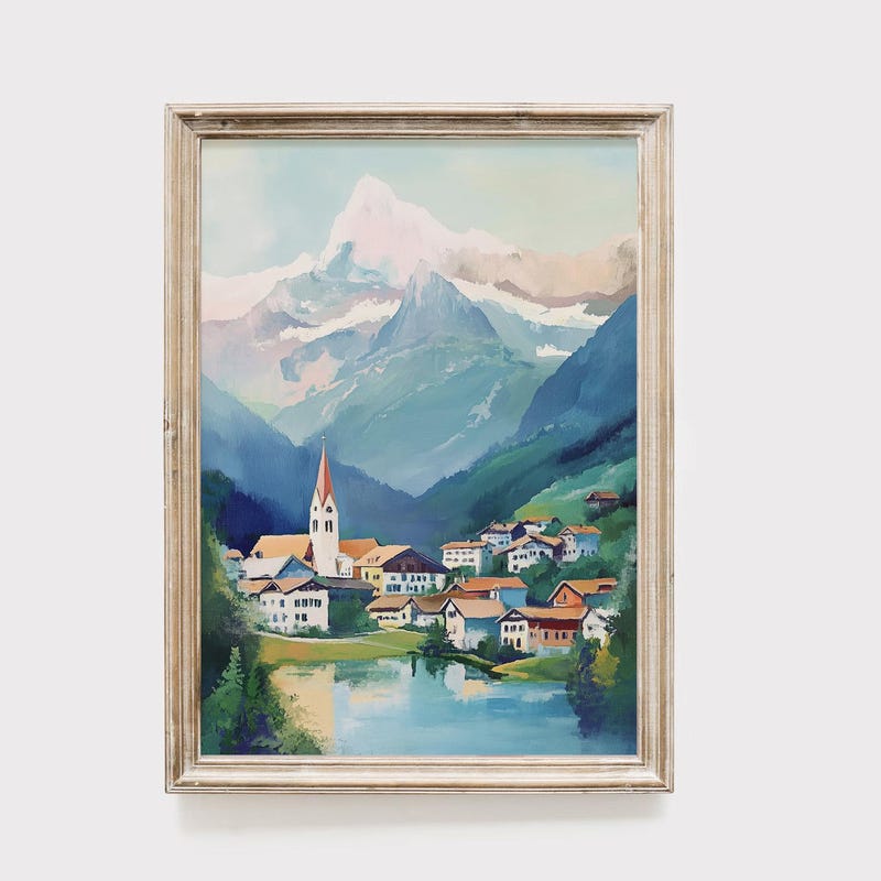 Alpine Painting - Etsy