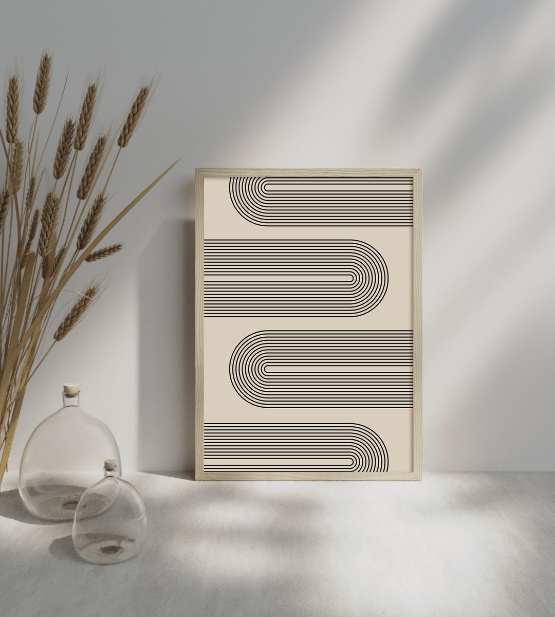 Beige Black Arch Print Modern Arch Line Art Modern Abstract - Etsy