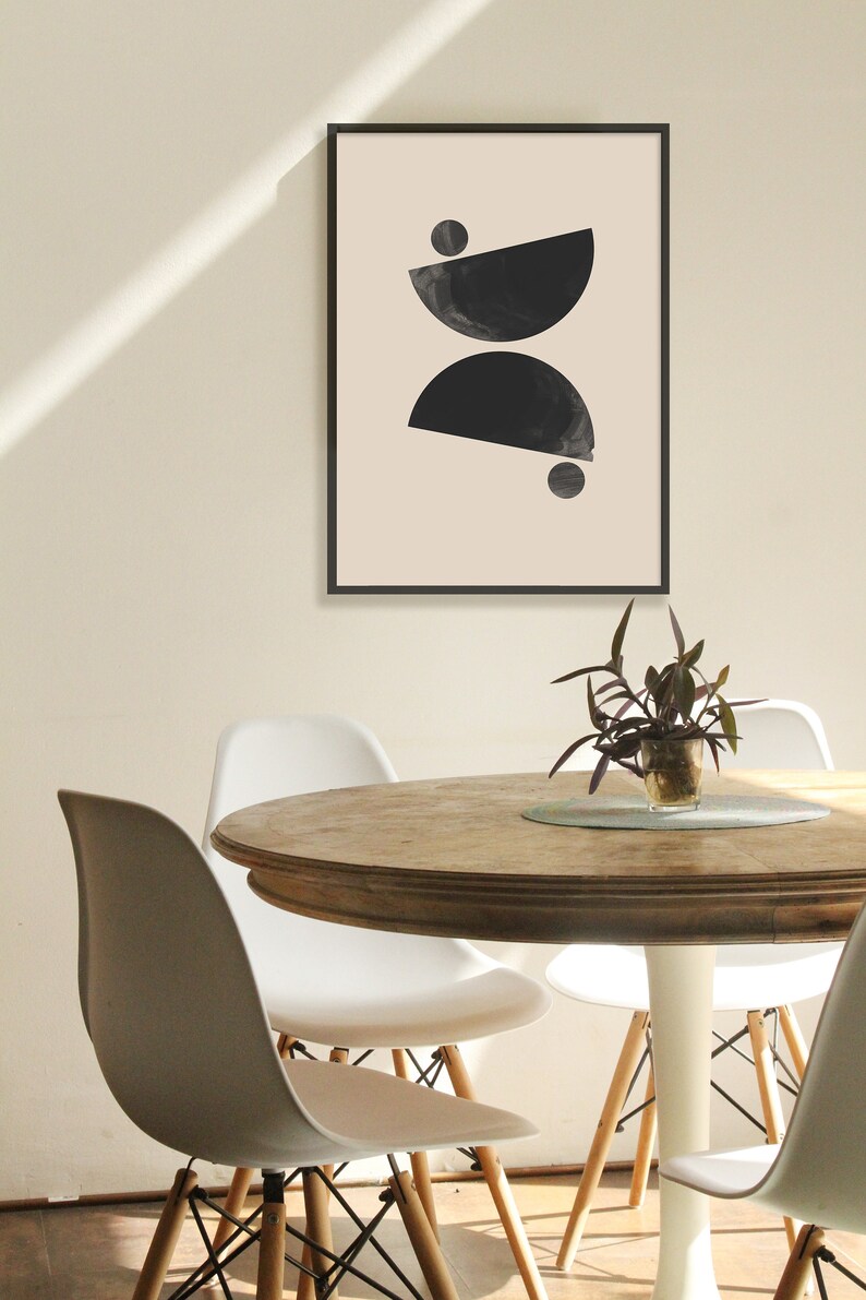 Mid Century Line Art Geometric Line Art Modern Abstract Art - Etsy