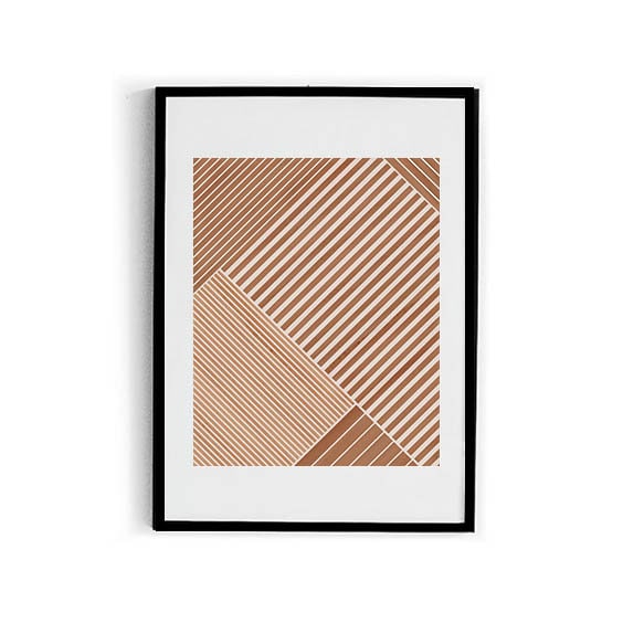 Stripes Postergeometric Wall Artterracotta Printsprintable - Etsy Canada