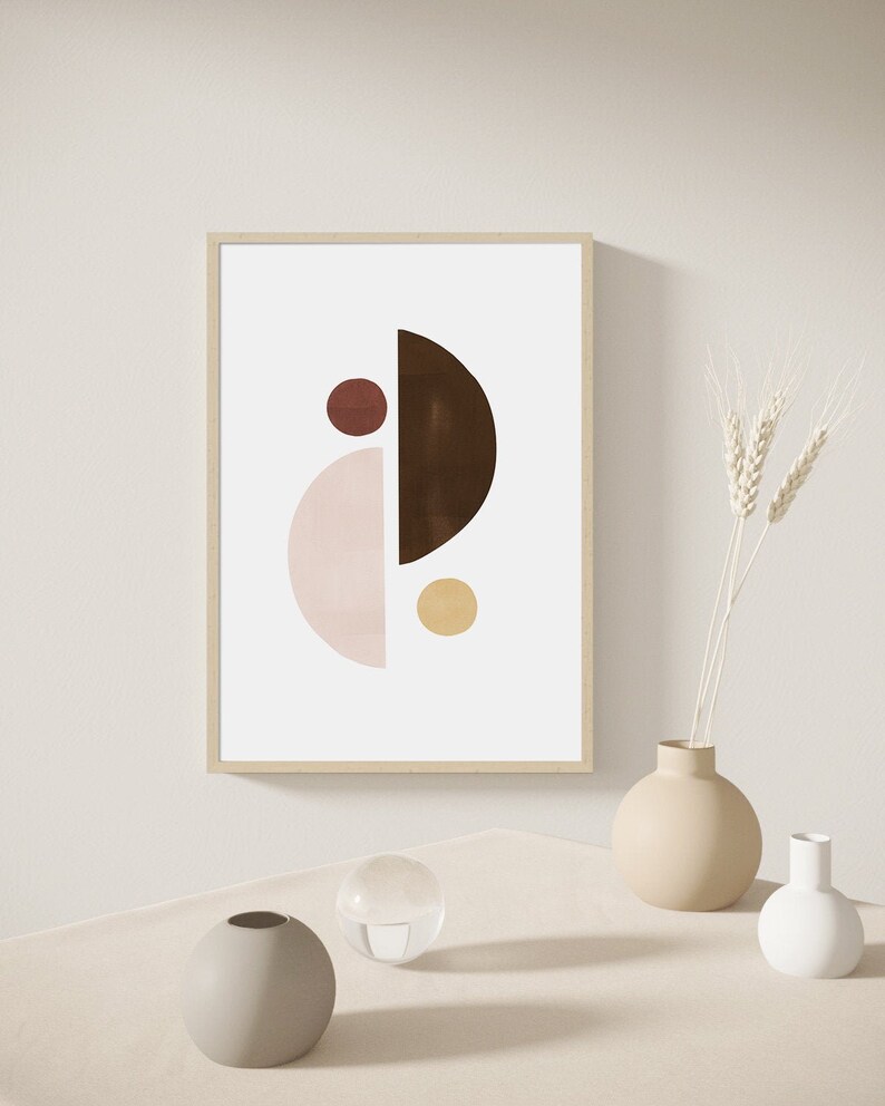 Abstract Printdigital Print Beige Boho Decor Geometric Art - Etsy