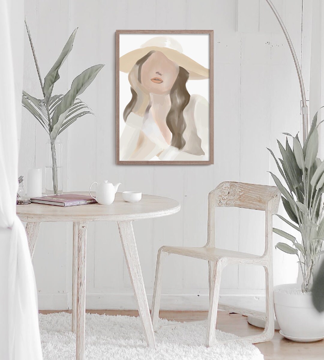 Woman Print Female Printable Wall Art Digital Print Neutral | Etsy