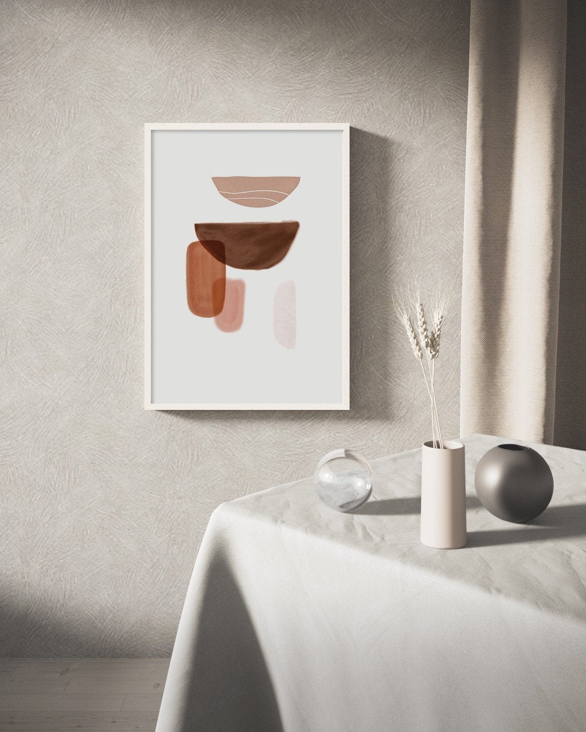 Wall Set Print Boho Decor Set of 4 Prints Abstract - Etsy