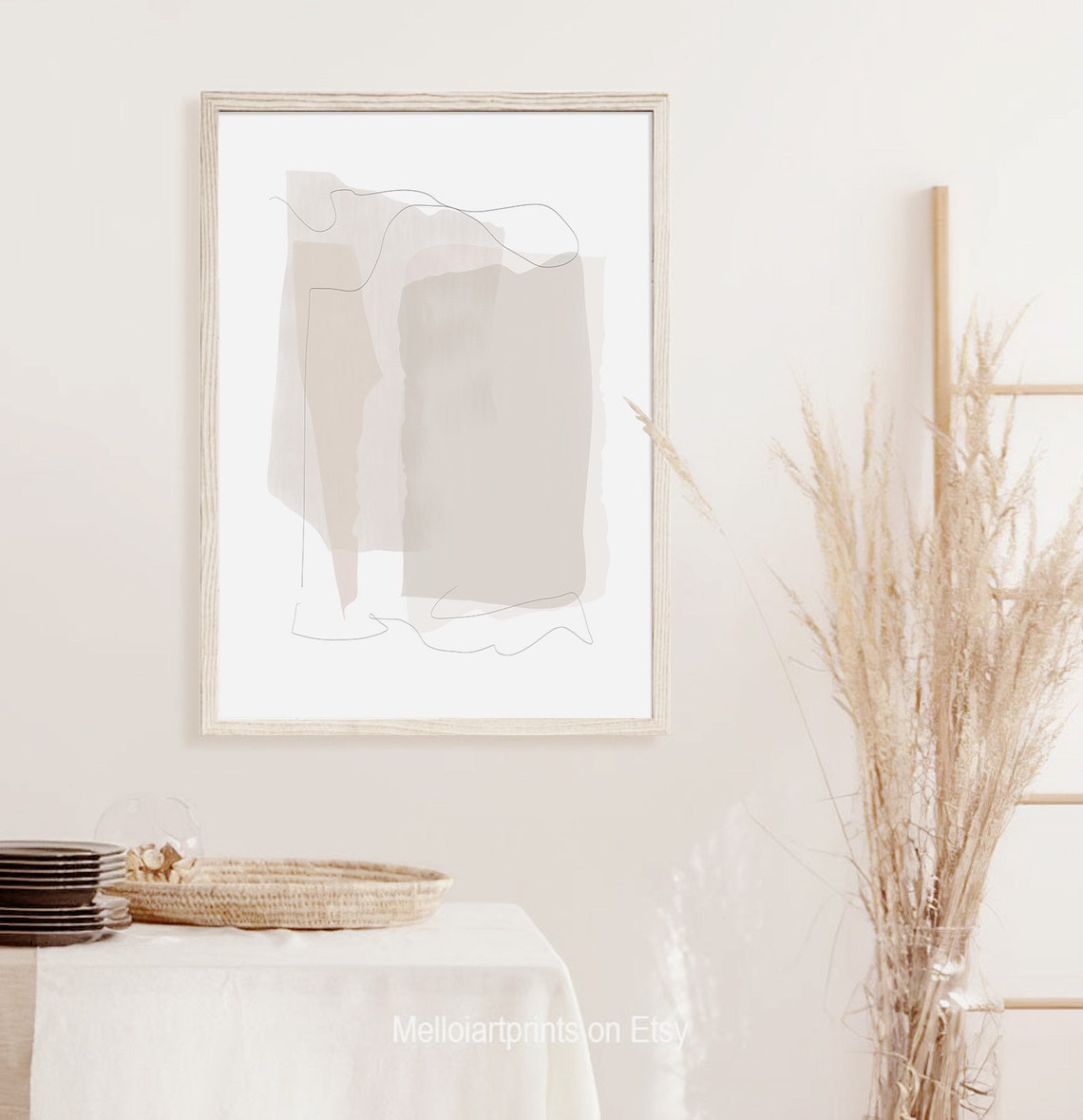 Living Room Wall Art Neutral Wall Art Boho Decor Apartment - Etsy