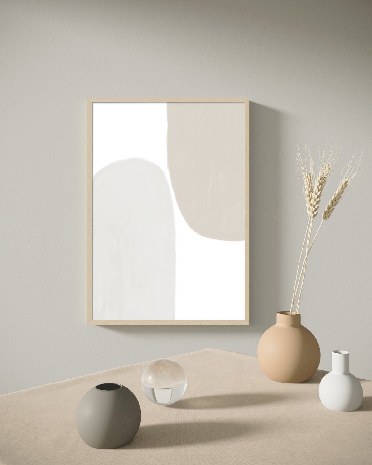 Modern Minimalist Print Neutral Art Print Beige Abstract | Etsy