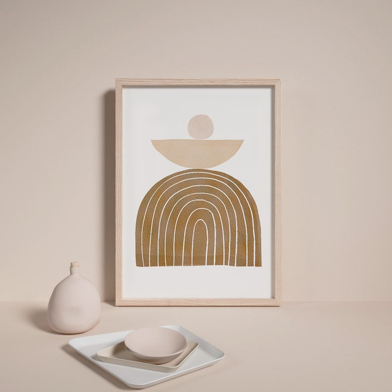 Boho Decor Watercolor Art Abstract Print Minimalist - Etsy