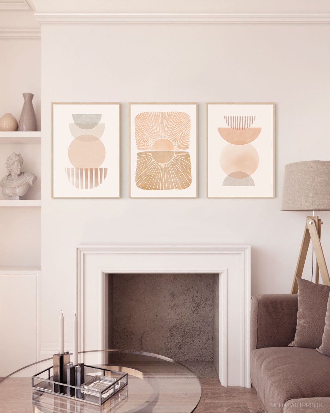 Abstract Wall Decor, Set of 3 ,living ,room Decor ,minimalist Print ...