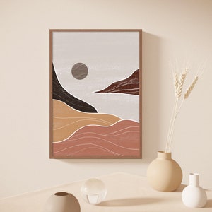 Abstract Sunrise Print, Sun Painting, Abstract Art Print, Sunrise ...