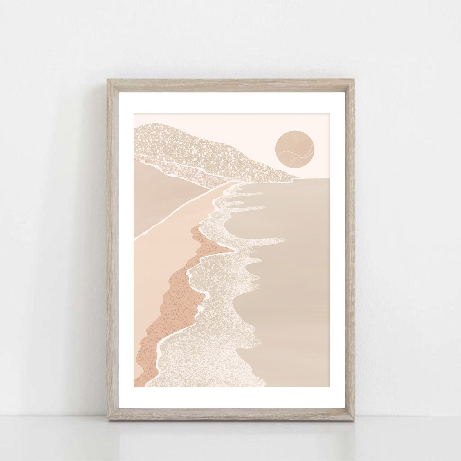 Sunrise Abstract Beach Art Modern Wall Art Pastel Sunrise - Etsy