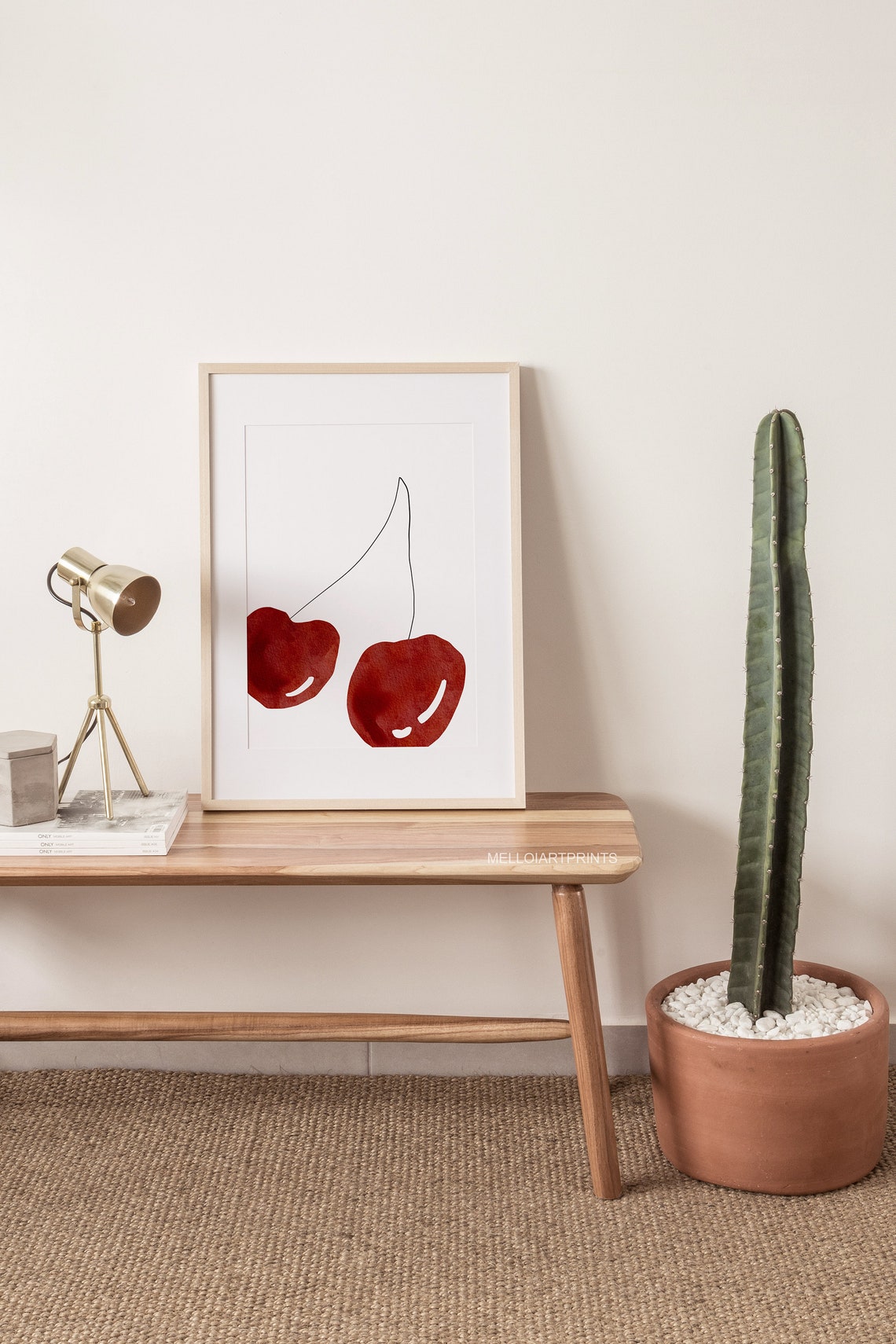 Cherry Wall Art Cherry Art Print Printable Wall Art Fruit | Etsy