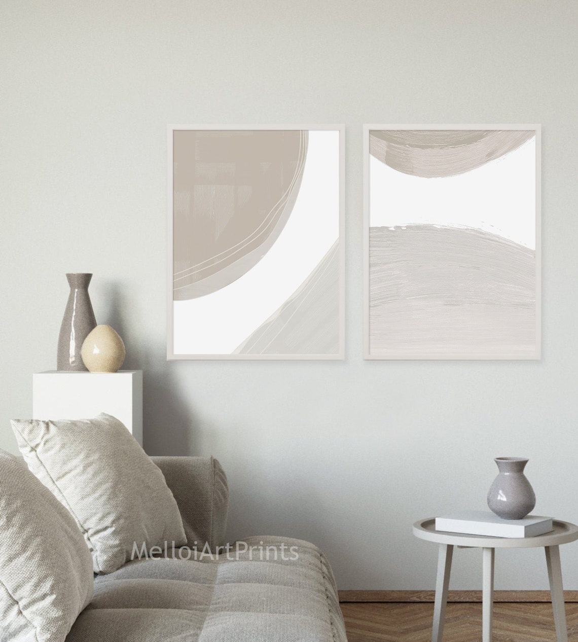 Neutral Art Print Beige Abstract Wall Art Modern Wall Art | Etsy