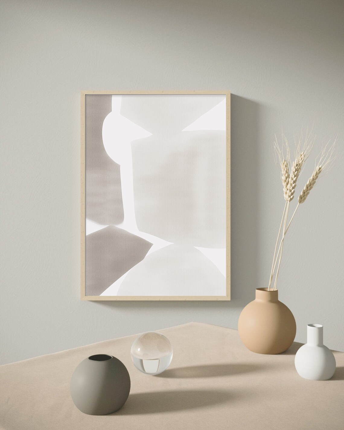 Neutral Abstract Print Abstract Minimalist Digital Print - Etsy