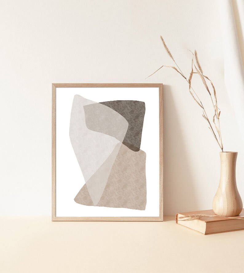 Abstract Art Print Beige Abstract Wall Art Modern Wall Art - Etsy