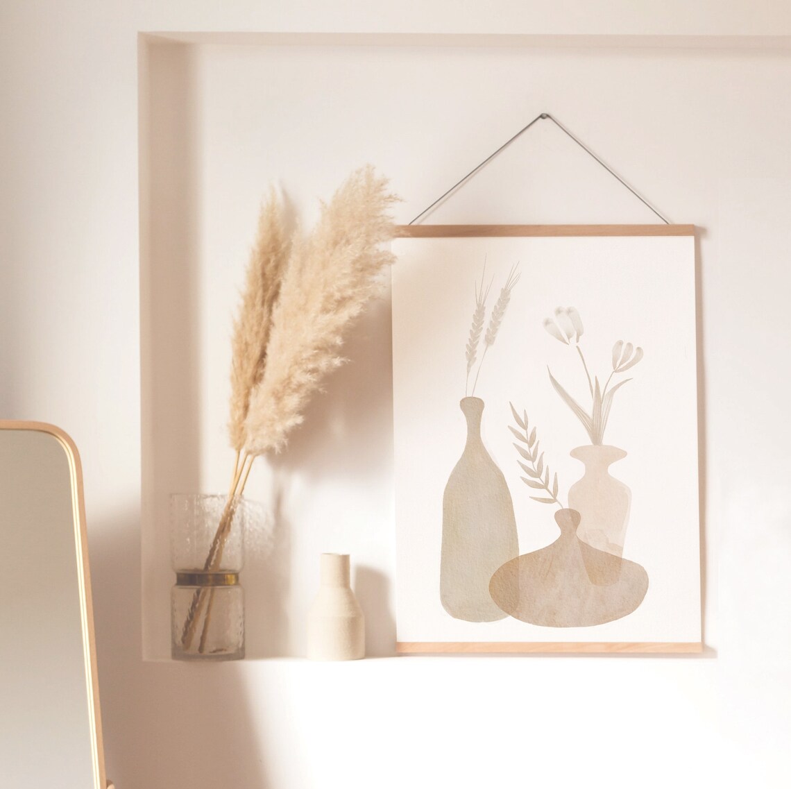 Neutral Botanical Print Plant Wall Art Kitchen Wall Art | Etsy