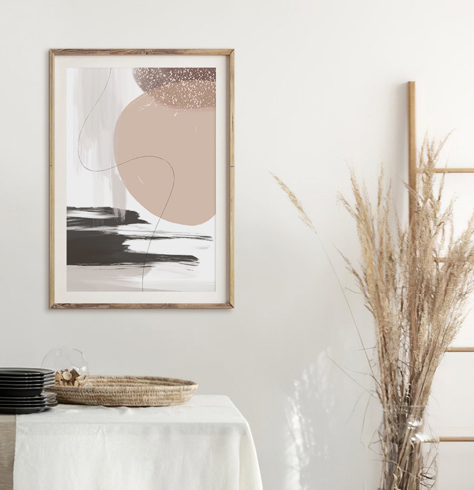 Beige Brown Printable Wall Art Digital Print Neutral Wall - Etsy