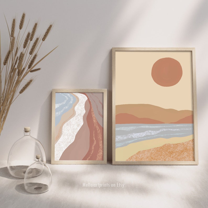 Abstract Beach Print Abstract Beach Wall Art Minimalist | Etsy