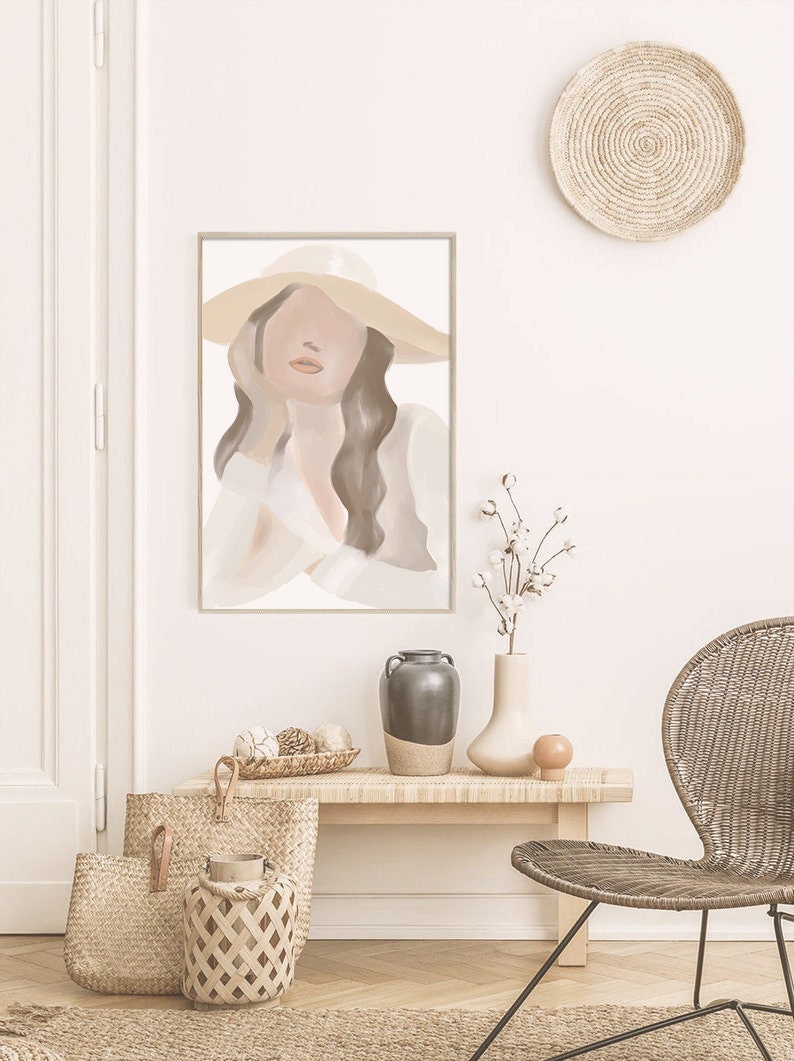 Woman Print Female Printable Wall Art Digital Print Neutral - Etsy