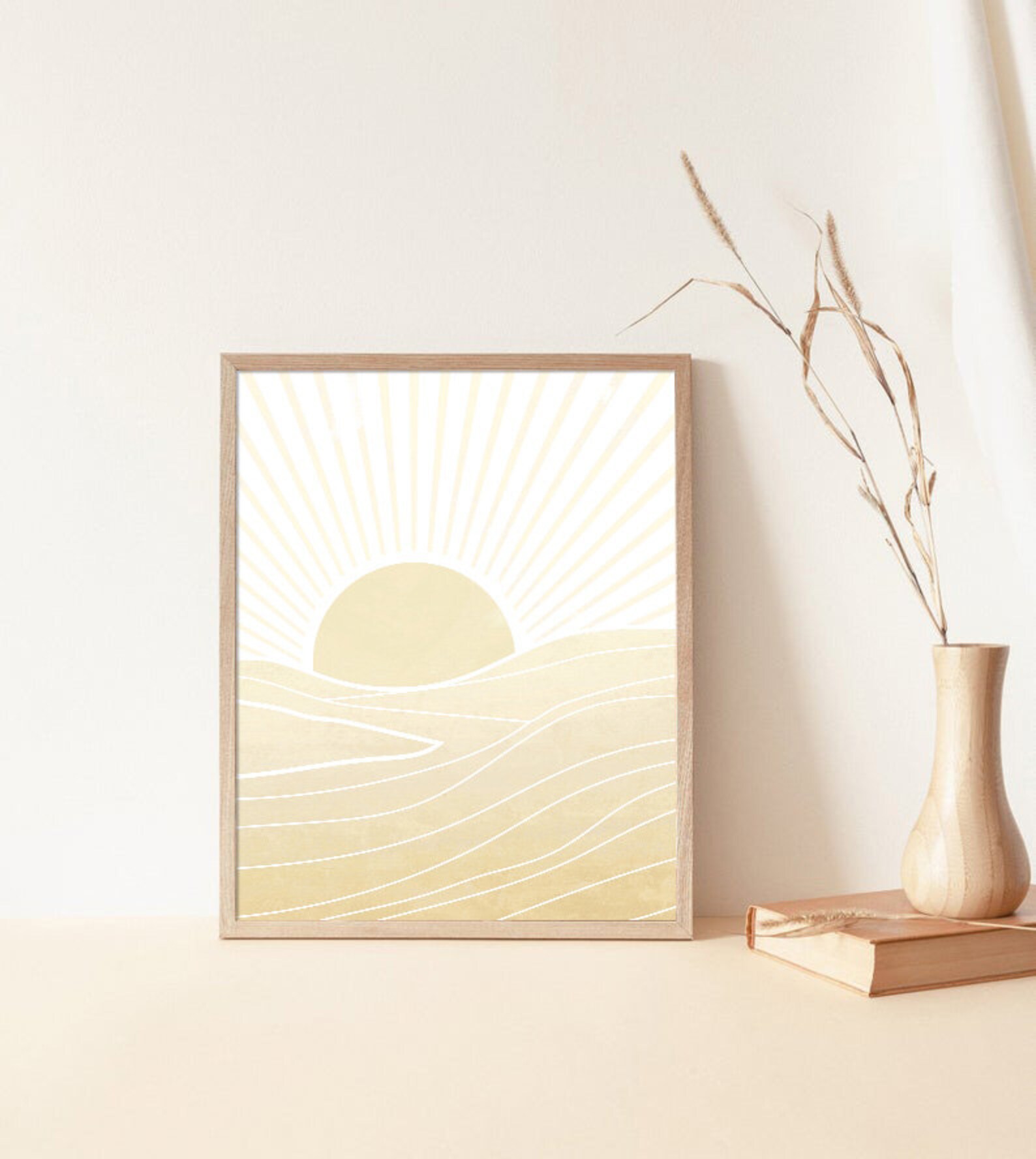 Sunrise Abstract Art Modern Wall Art Pastel Sunrise Print | Etsy