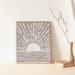 Sunset Line Art Print Geometric Wall Artbeige - Etsy