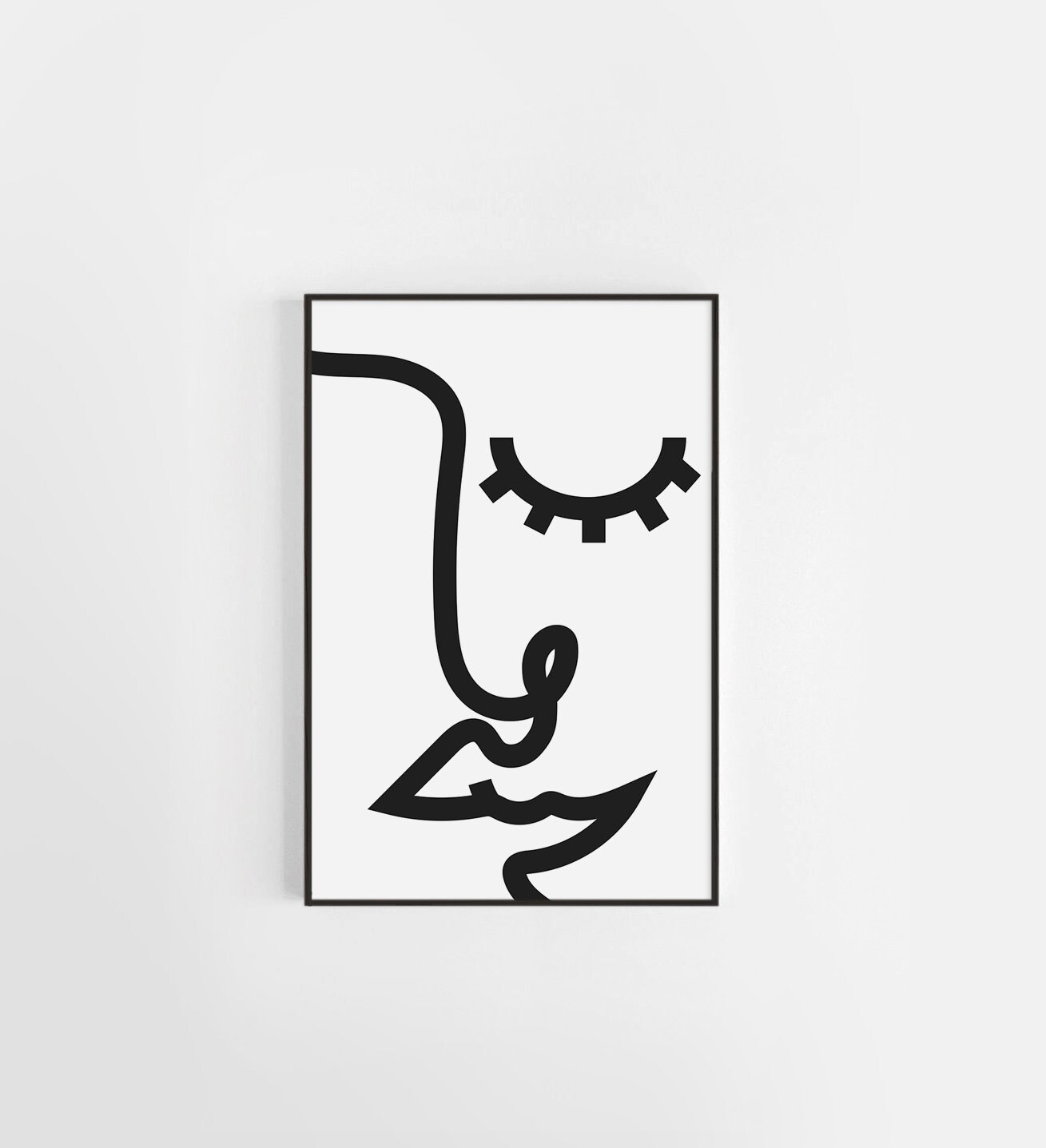 Abstract Portrait Line Art Print Abstract Wall Art Modern | Etsy