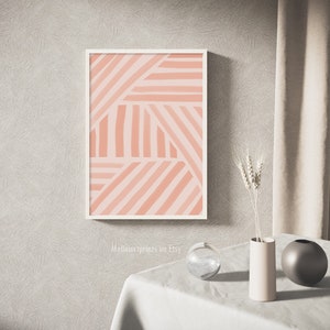 Minimalist Painting, Rose Gold Print, Printable Wall Art, Geometric ...