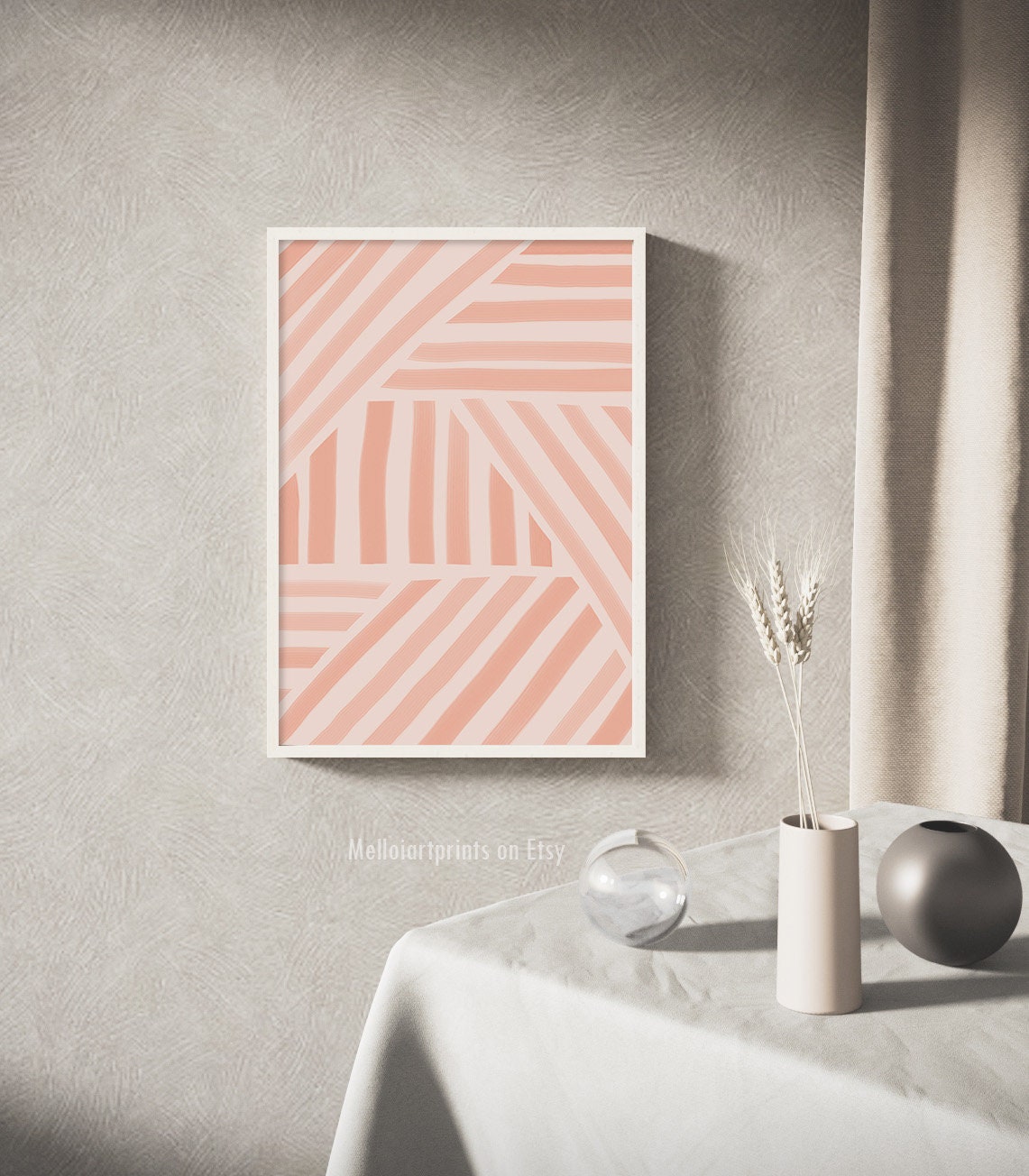 Minimalist Painting Rose Gold Print Printable Wall Art | Etsy