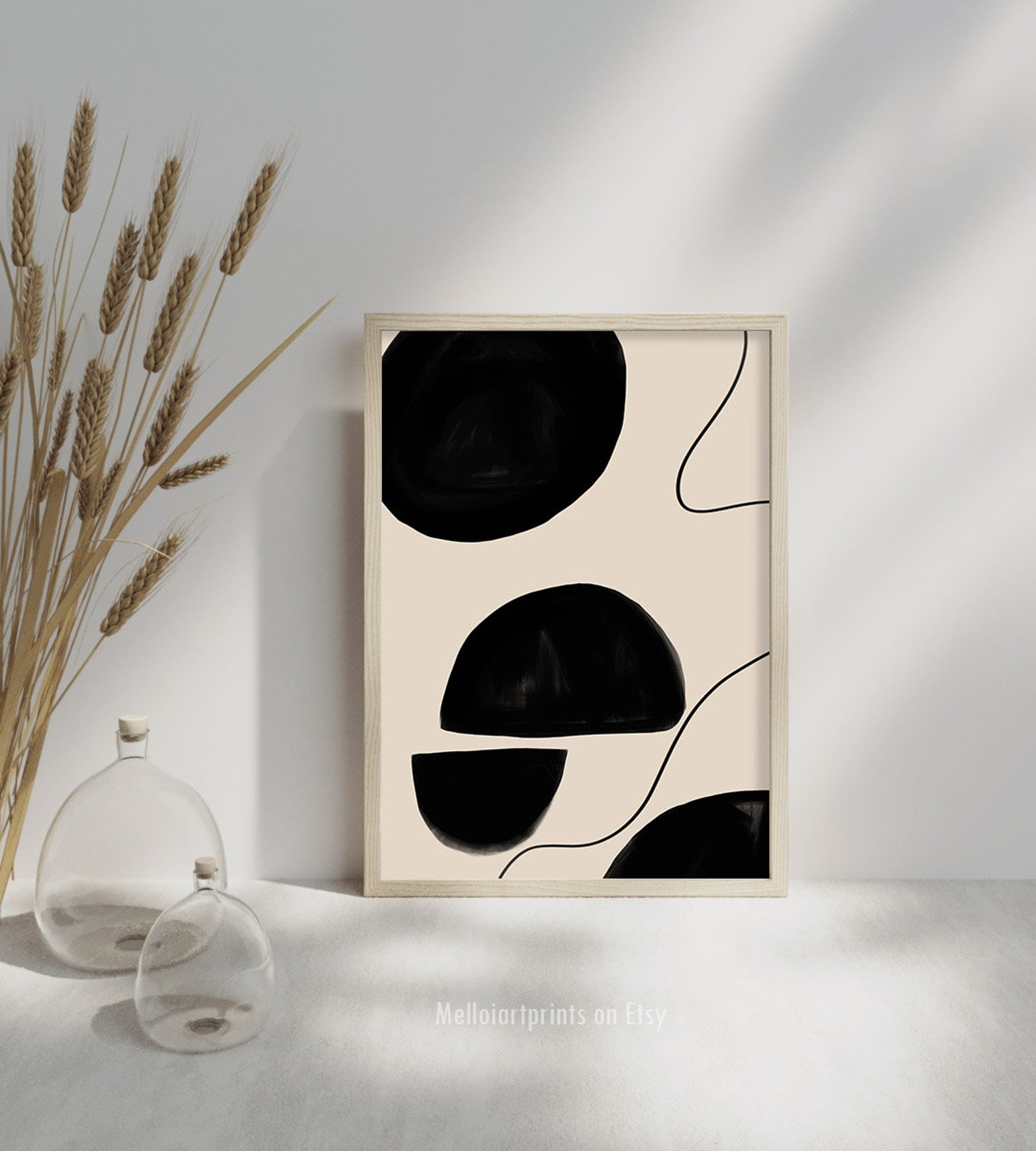 Art Set Prints Set of 4 Prints Beige Wall Set Boho Decor - Etsy