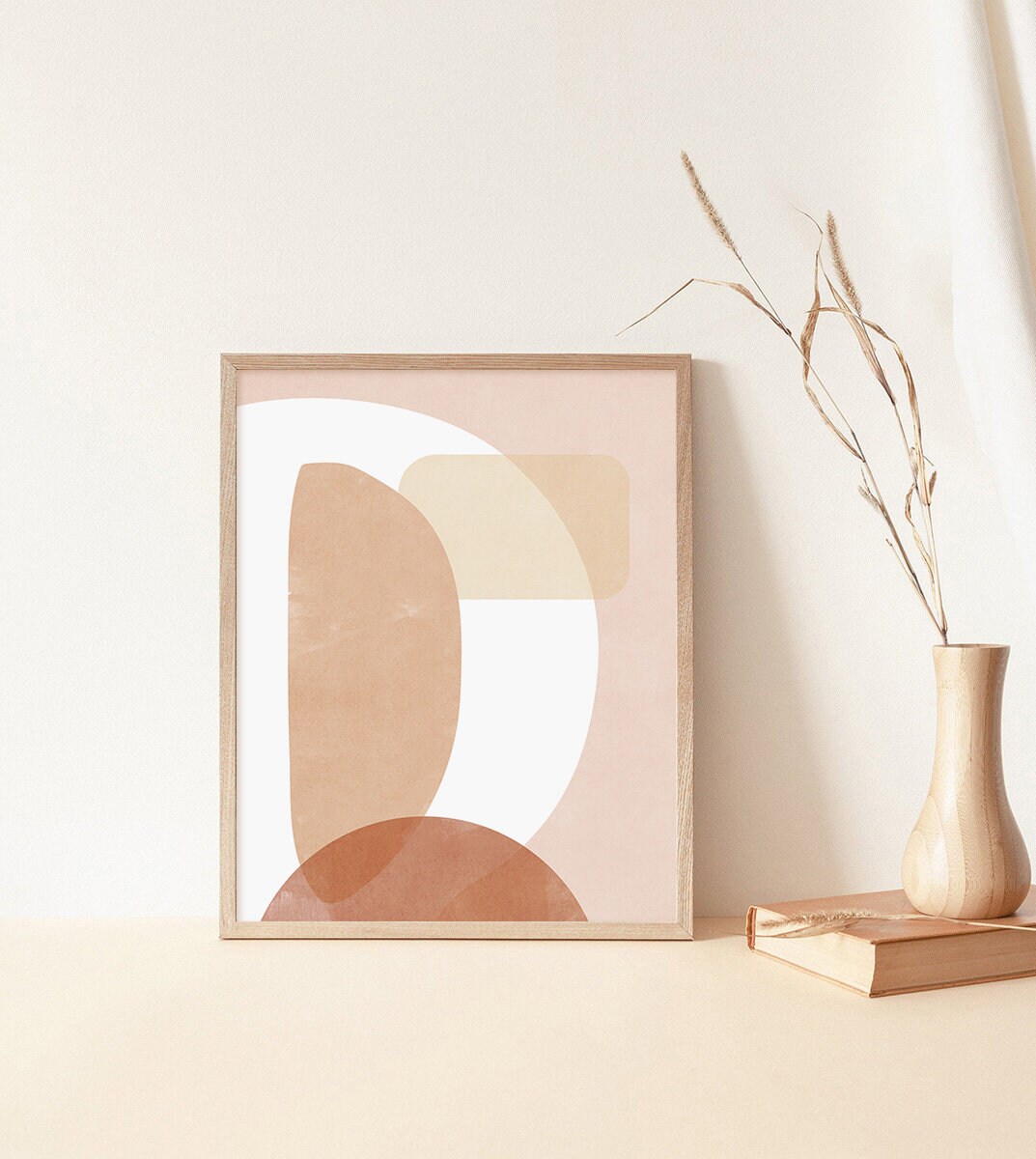 Modern Pastel Art Print Digital Print Neutral Wall Art Boho | Etsy