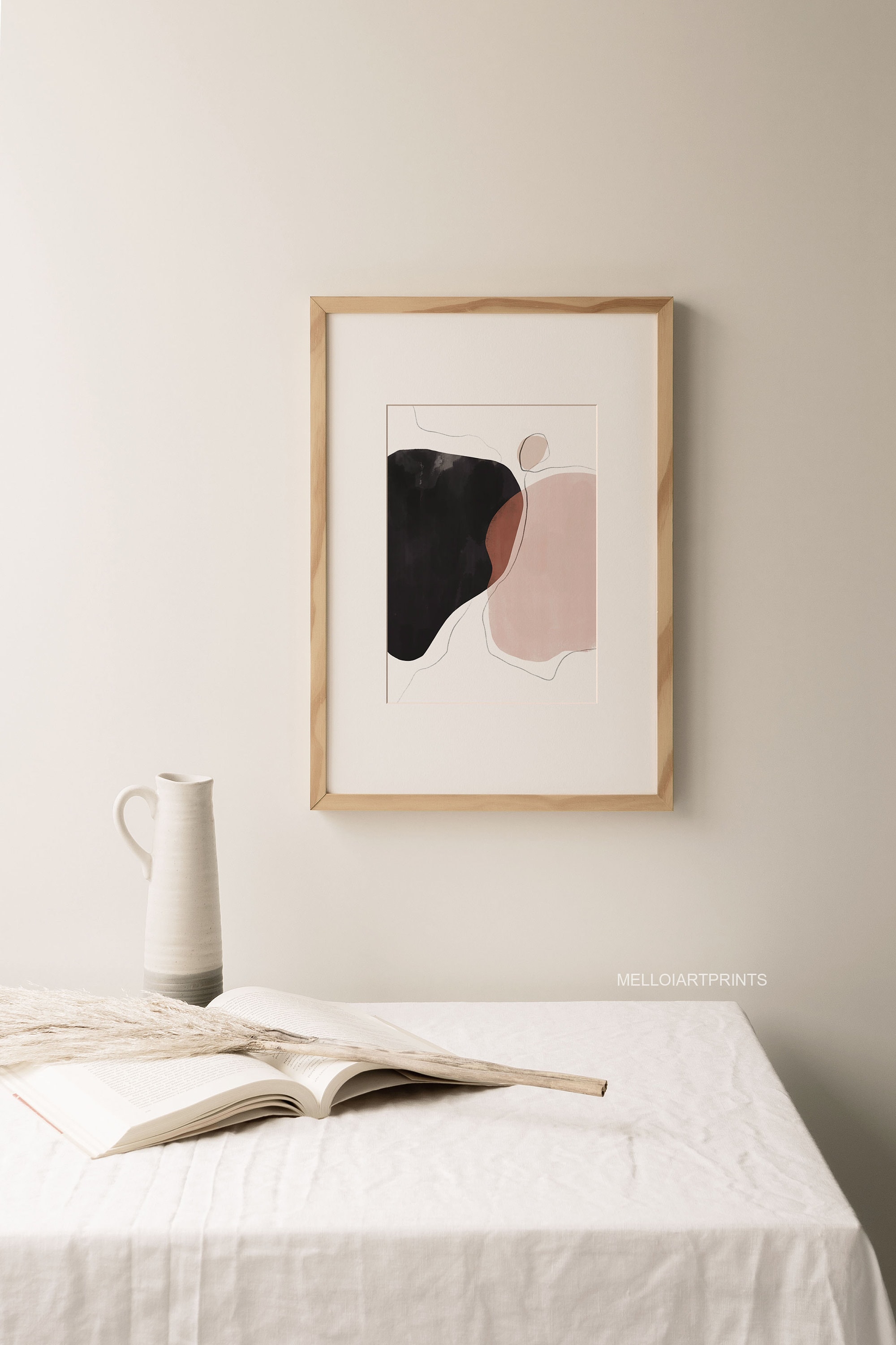 Abstract Painting Modern Art Neutral Print Contemporary - Etsy