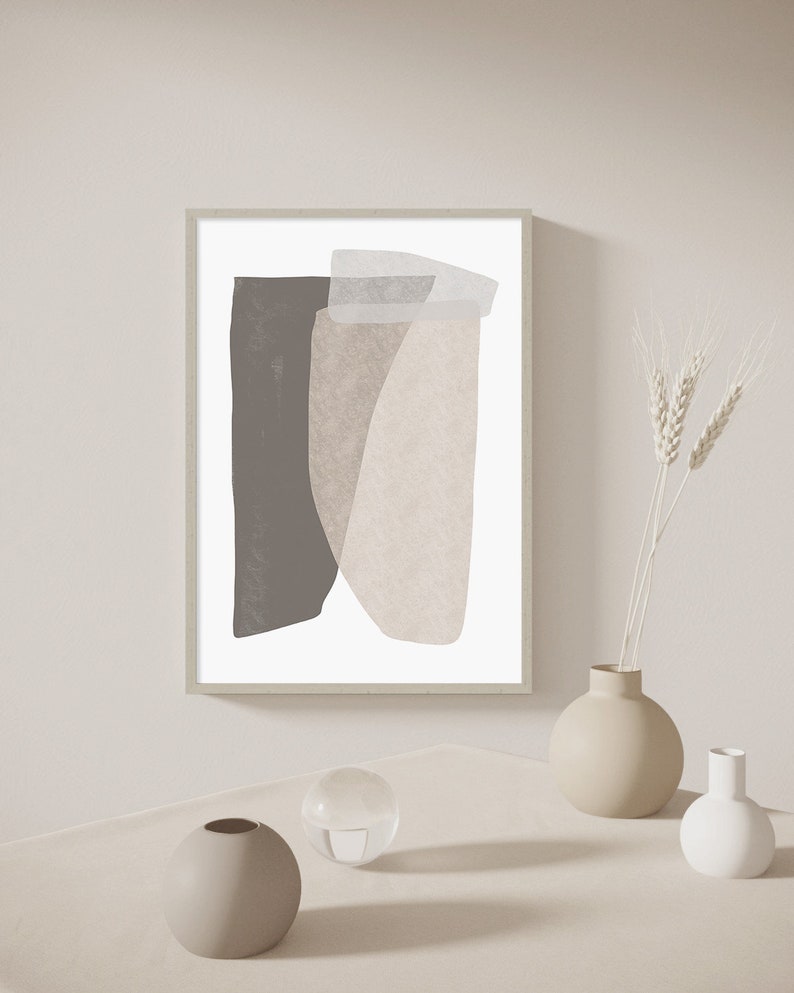 Nautral Print Abstract Art Print Beige Abstract Wall Art - Etsy