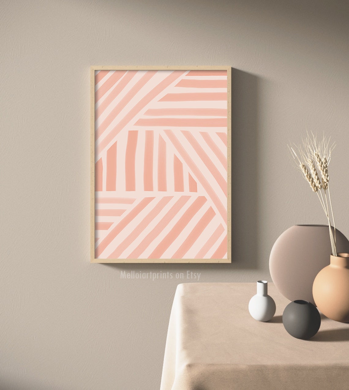 Minimalist Painting Rose Gold Print Printable Wall Art | Etsy