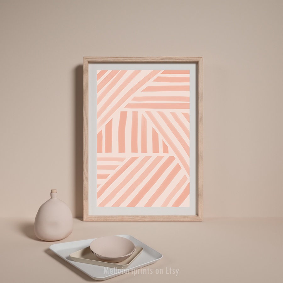 Minimalist Painting Rose Gold Print Printable Wall Art | Etsy