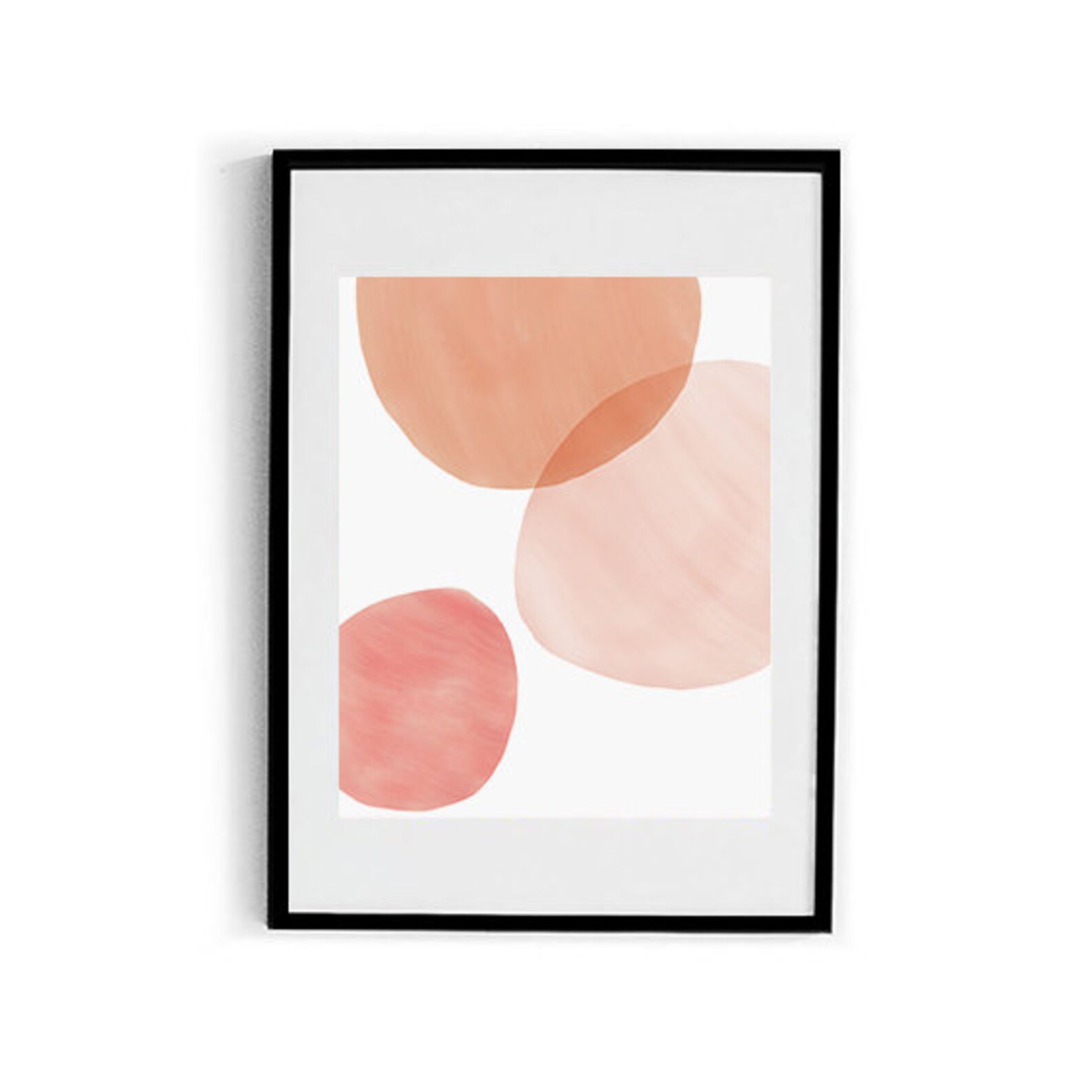 Geometric Poster Peach Pink Wall Art Minimalist Print - Etsy