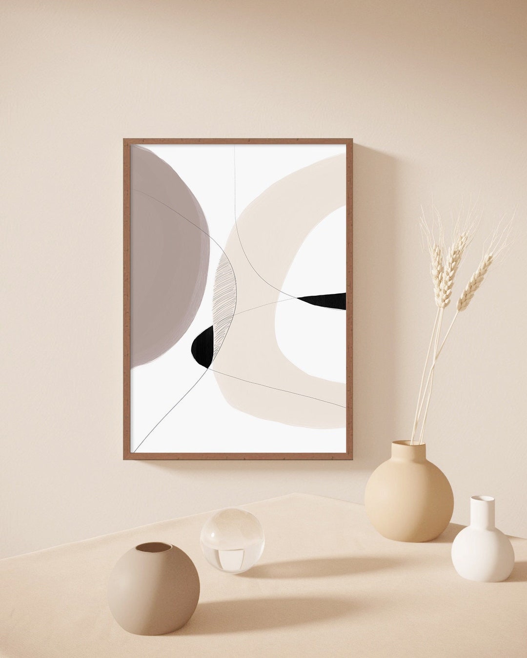 Neutral Print, Abstract Painting, Modern Art, Contemporary Print ...