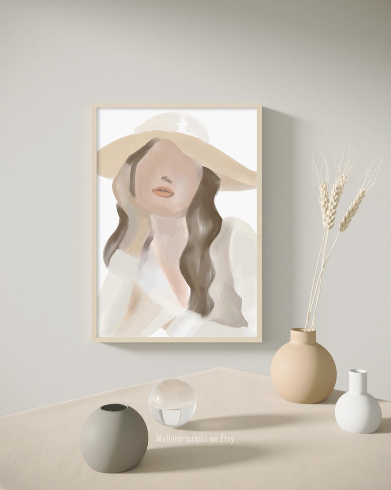 Woman Print Female Printable Wall Art Digital Print Neutral | Etsy