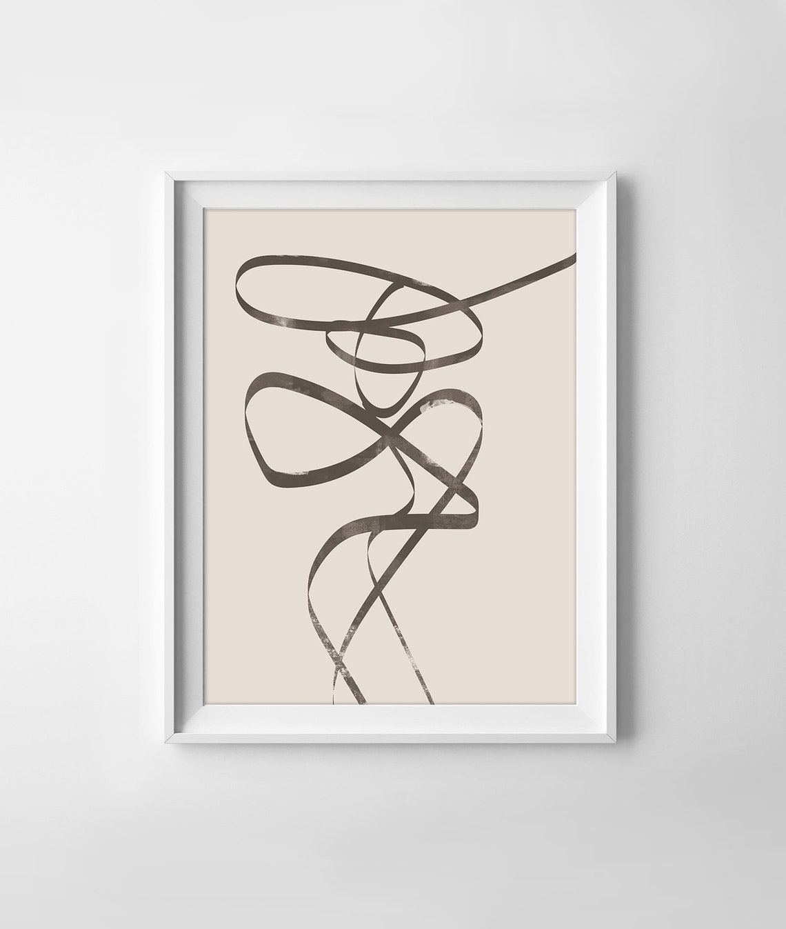 Abstract Line Art Print Beige Abstract Wall Art Modern Wall - Etsy
