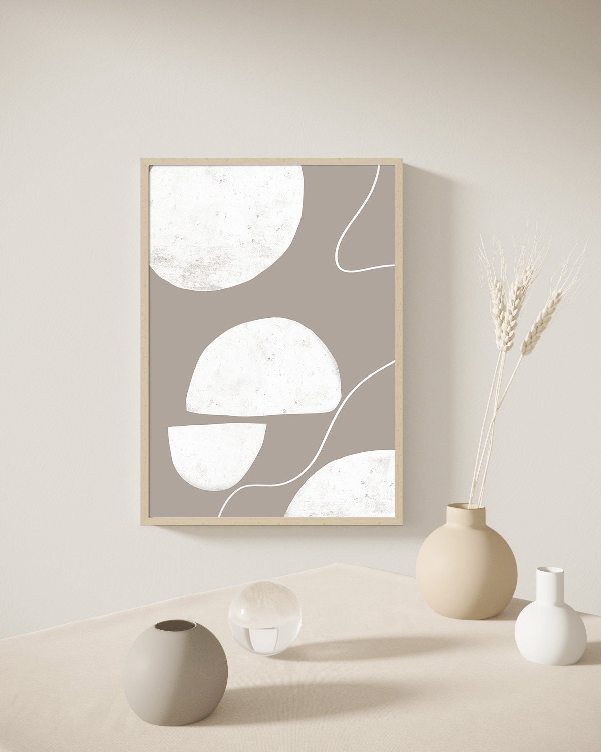 Geometric Abstract Print Digital Print Mid Century Art | Etsy