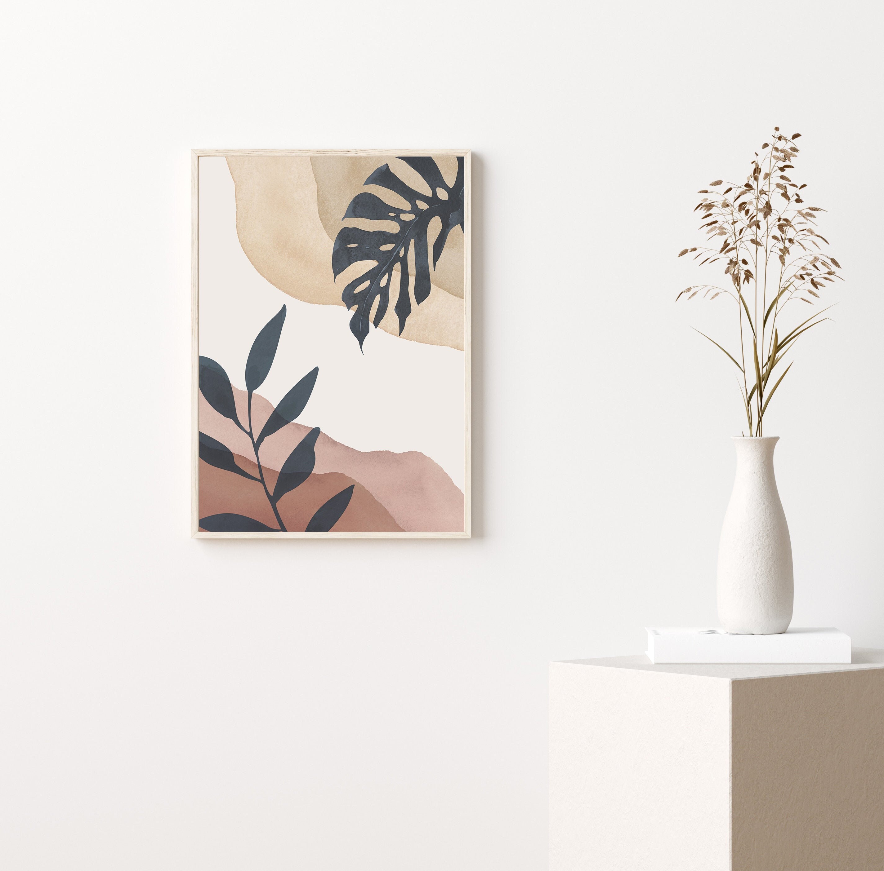 Abstract Botanical Print Plant Painting Wall Art Kitchen | Etsy