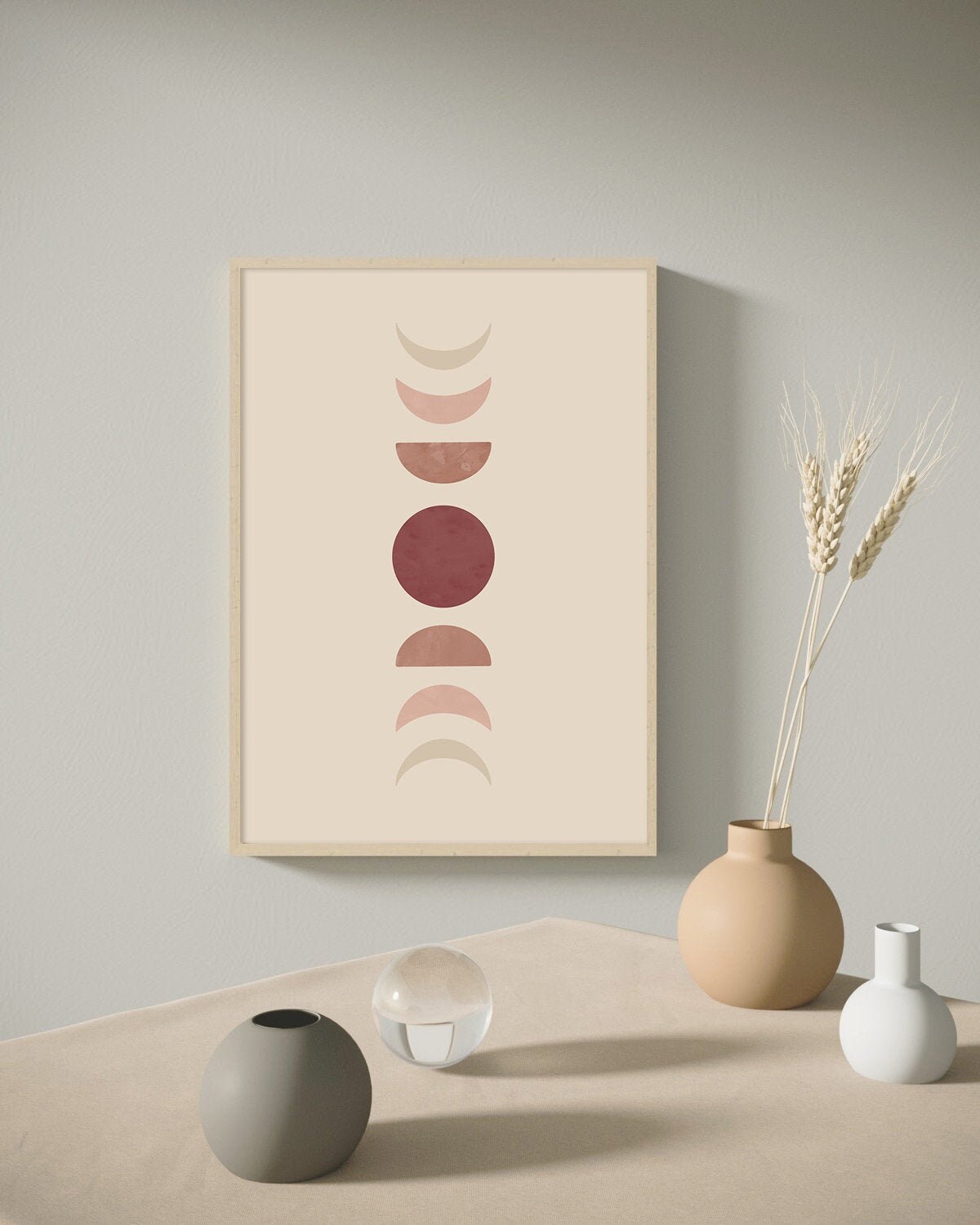 Wall Set Print Boho Decor Set of 4 Prints Abstract - Etsy